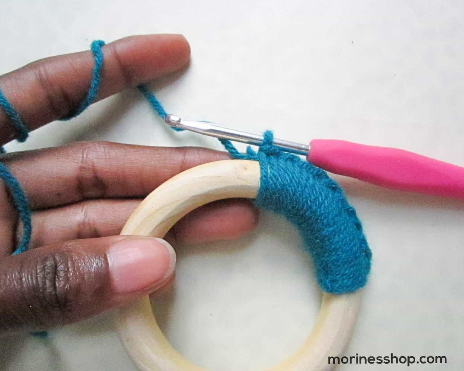 How To Crochet Around a Ring. A Free Tutorial. - Morine's Shop